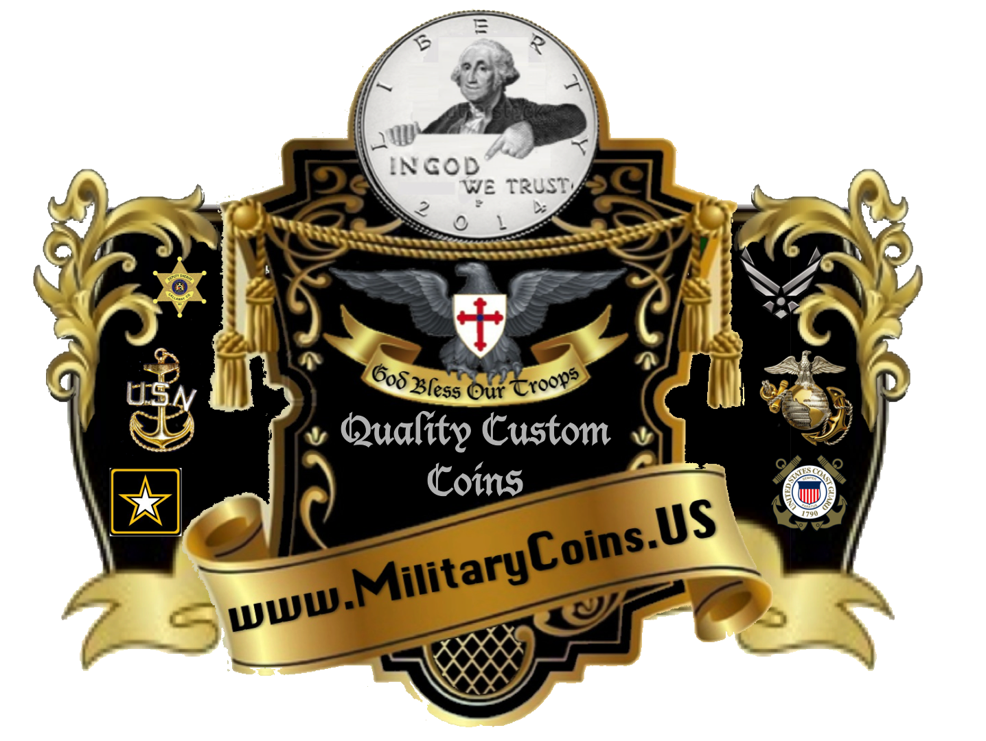 CUSTOM DESIGNED MILITARY COINS, FREE EXTRA THICKNESS |GOVERNMENT SALES ...